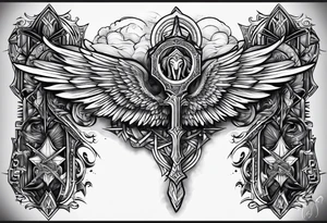 Valhalla word church tattoo idea | TattoosAI