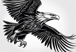 Eagle fighting predators tattoo idea | TattoosAI