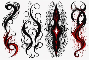 Blood Texture Tendrils Holes Sharp tattoo idea | TattoosAI