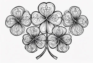 Clover with numbers 18 and 0 tattoo idea | TattoosAI
