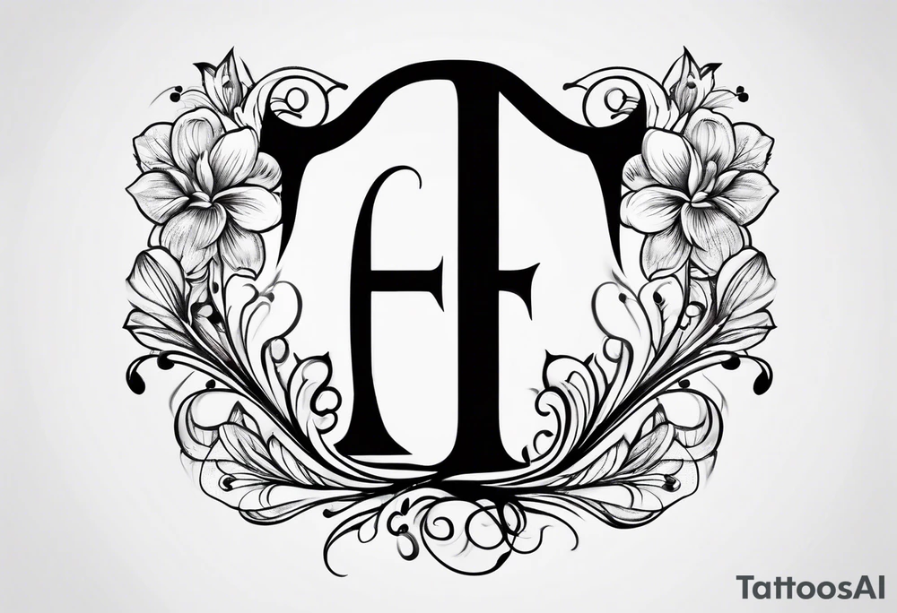 Simple Initial monogram "eg" tattoo idea | TattoosAI
