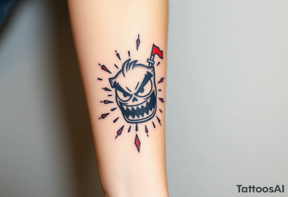 Angry dynamite tattoo idea | TattoosAI