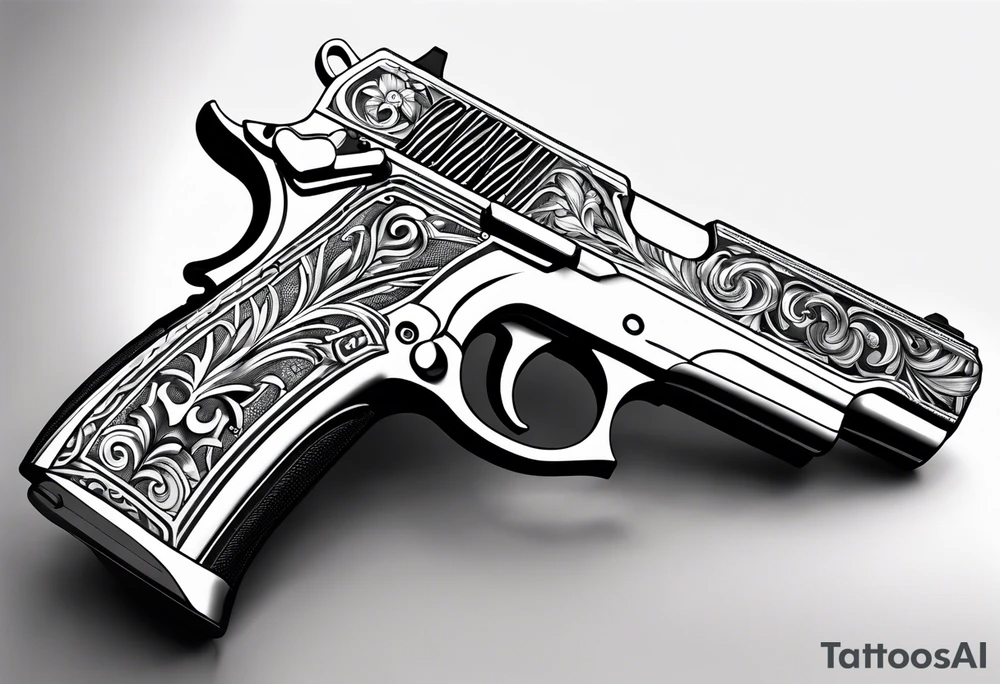 Guns tattoo idea | TattoosAI