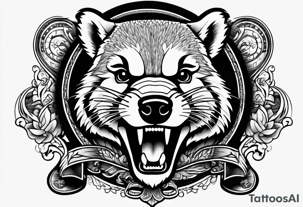 Angry Mc.Badgers tattoo idea | TattoosAI