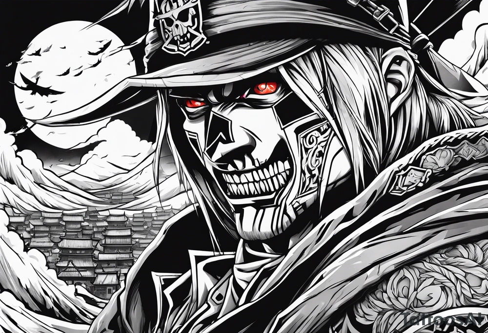 Attack on titan animetry style tattoo idea | TattoosAI