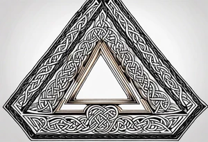 Celtic knot triangle tattoo idea | TattoosAI