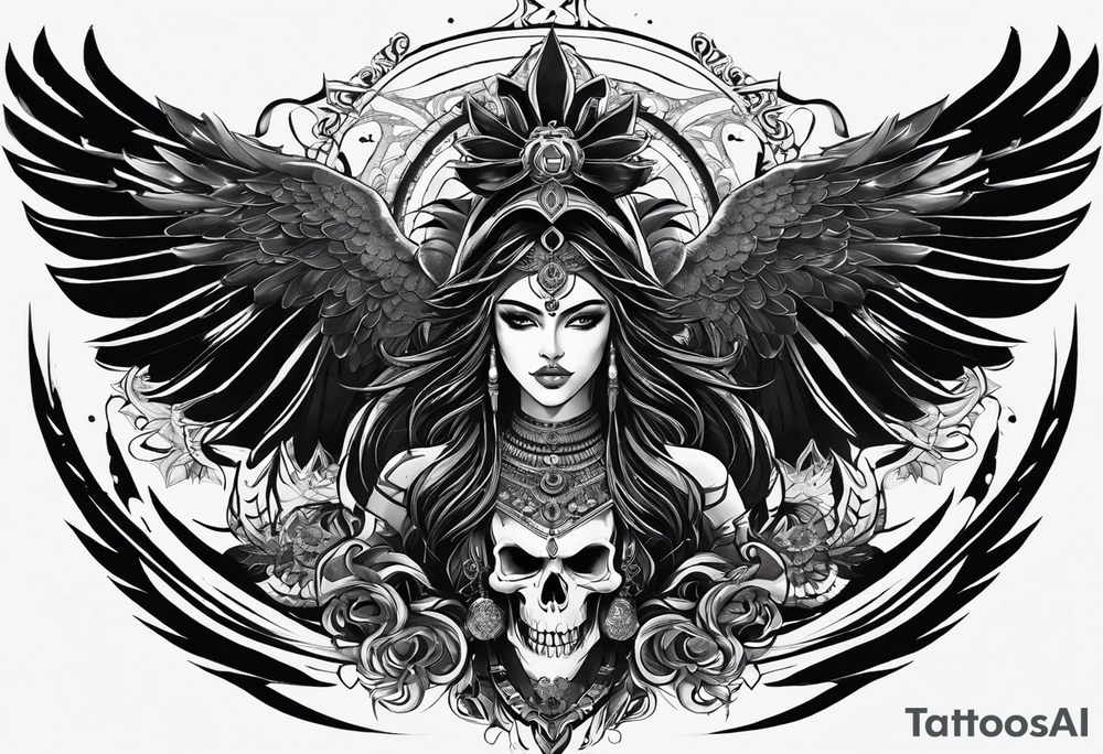 Black kali, goddess pirate, alien, angel, pachamama, valkrye, warrior ...