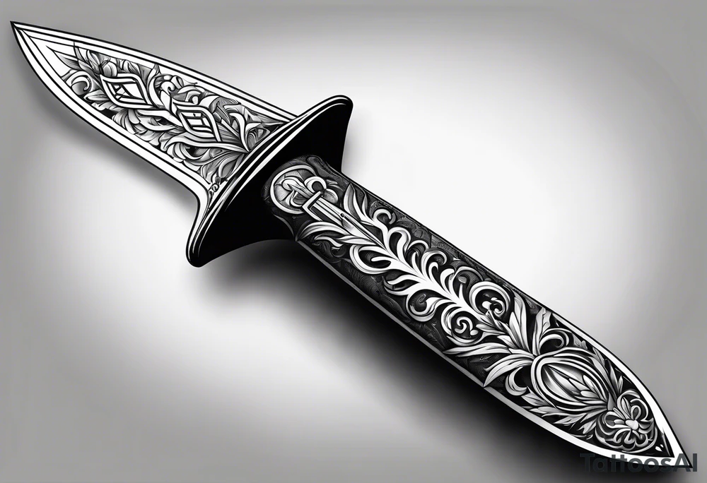 Dagger inside shadow cloak tattoo idea | TattoosAI