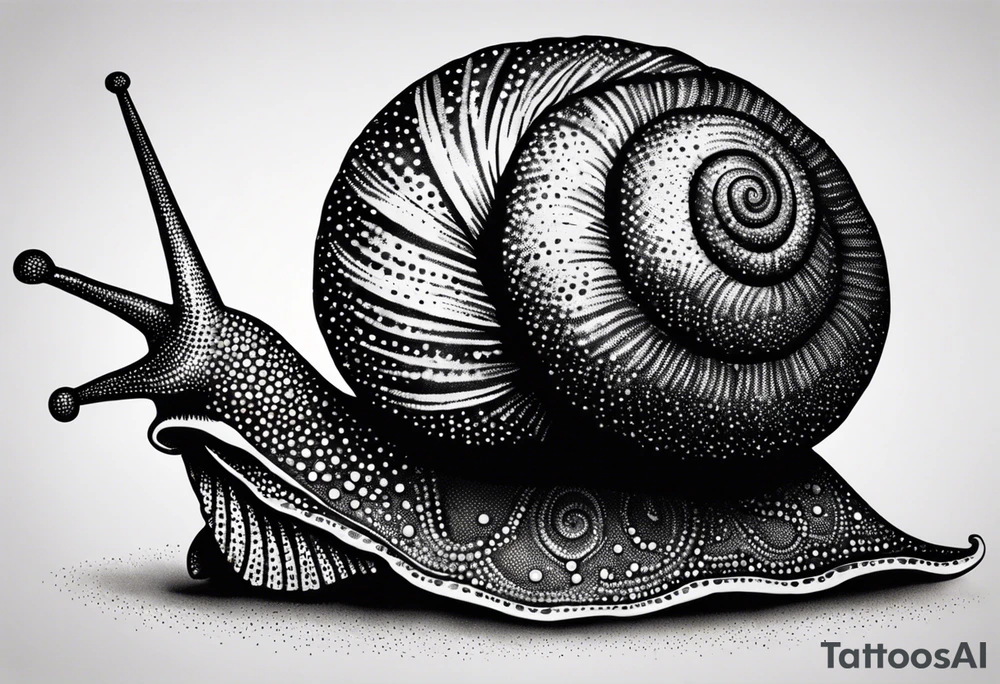 Snail wearing a pirate hat tattoo idea | TattoosAI