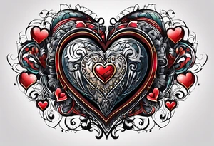 52, heart tattoo idea | TattoosAI