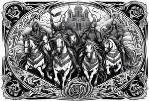 Four Horsemen of the Apocalypse tattoo idea | TattoosAI