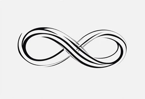 Five intertwined infinity symbols tattoo idea | TattoosAI