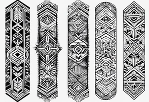 Polynesian tribal pattern forearm tattoo idea | TattoosAI