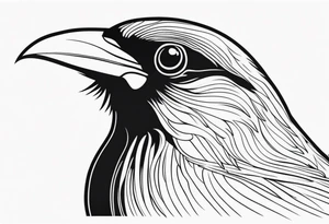 Alpine chough head tattoo idea | TattoosAI