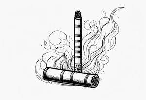 Cigarettes tattoo idea | TattoosAI