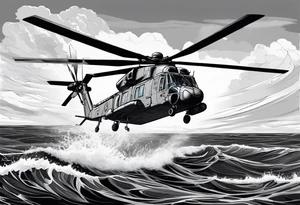 Canadian military grey helicopter cyclone CH 148, a helicopter flying ...