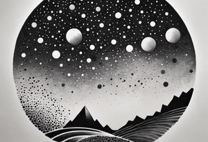 World exploding tattoo idea | TattoosAI