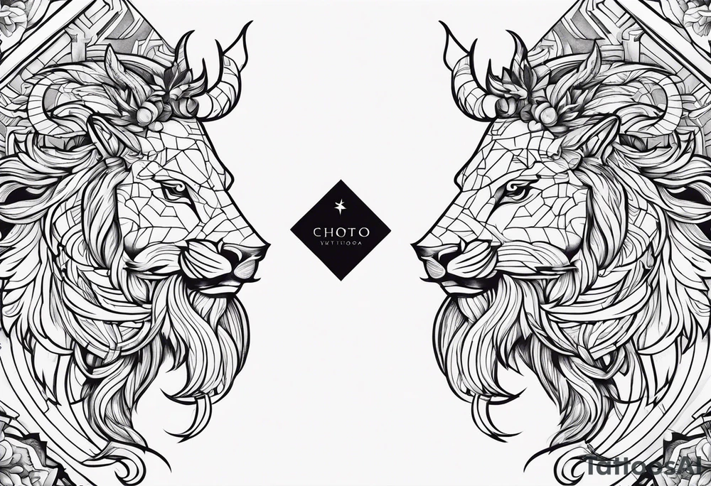 Minimalist mythological gods tattoo idea | TattoosAI