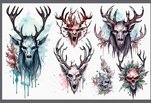 A wendigo tattoo idea | TattoosAI