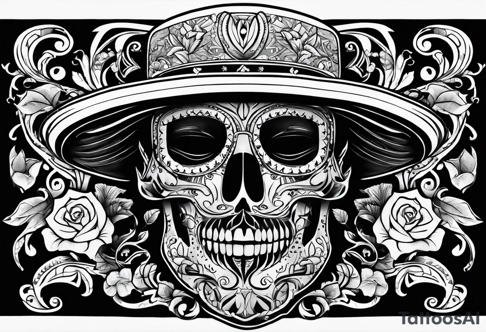 Gangsta mexican style tattoo for chest tattoo idea | TattoosAI