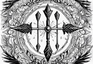 Flaming arrows raining down from sky tattoo idea | TattoosAI