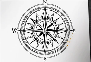 Compass directions tattoo idea | TattoosAI