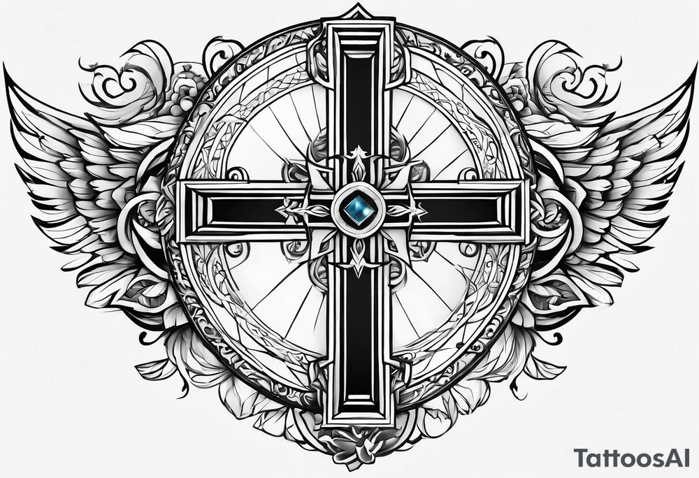 The symbol of Matthias in the bible tattoo idea | TattoosAI