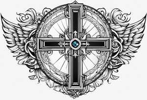 The symbol of Matthias in the bible tattoo idea | TattoosAI