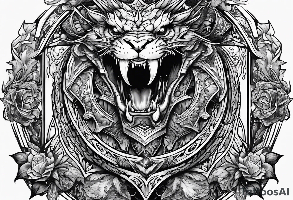 Dungeons and Dragons tattoo idea | TattoosAI