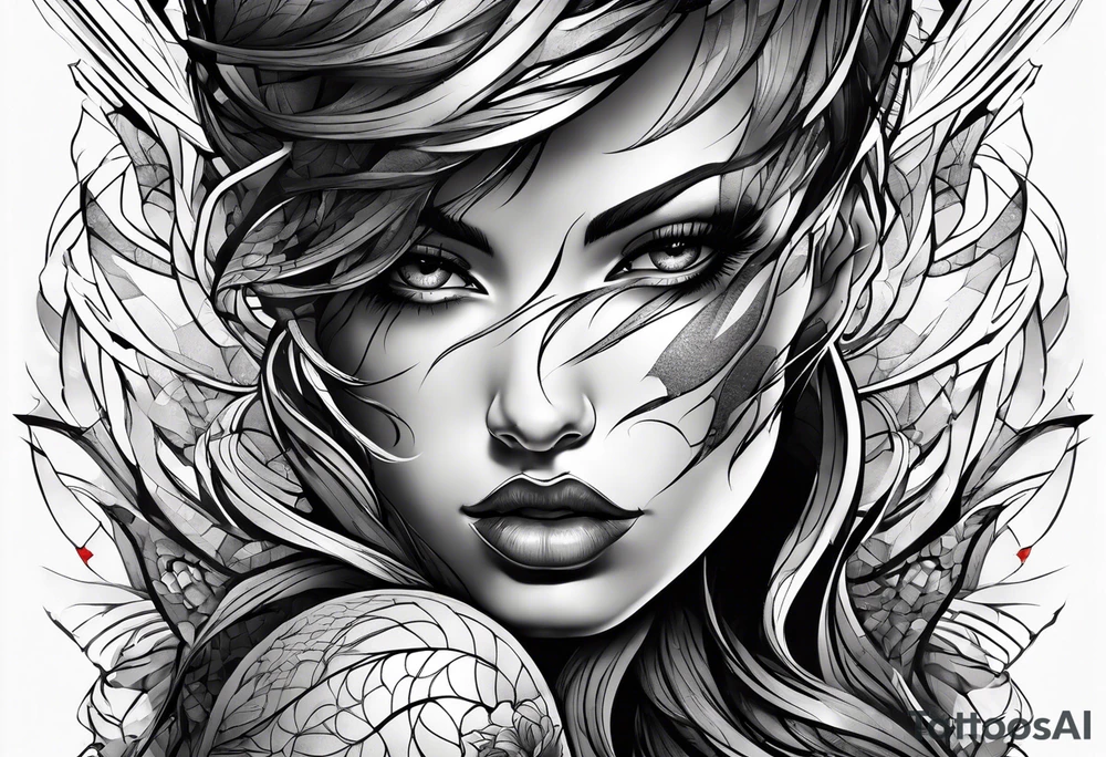 Extreme fragmented twisted tissue anger pain on elbow tattoo idea ...