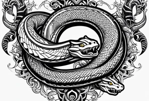 Passive snake tattoo idea | TattoosAI