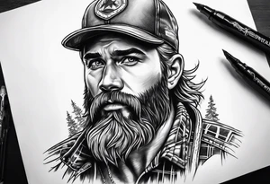 Lumber jack tattoo idea | TattoosAI