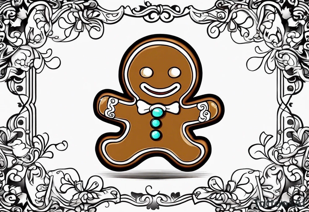 Gingerbread man from shrek tattoo idea | TattoosAI