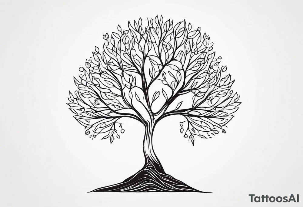 Tree seed tattoo idea | TattoosAI