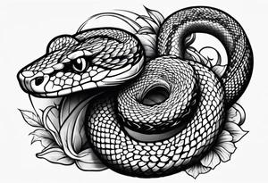 Neo traditional snake tattoo idea | TattoosAI