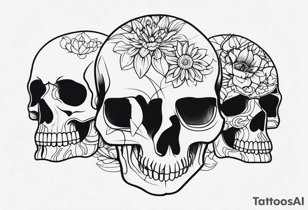 Detailed Skull tattoo idea | TattoosAI