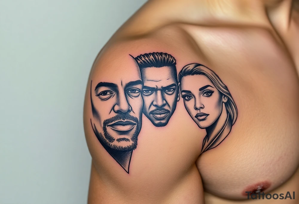 The World with Mitchell Jr. & JaJa tattoo idea | TattoosAI