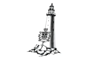 Lighthouse with coat of arms incorporated into the light tattoo idea ...