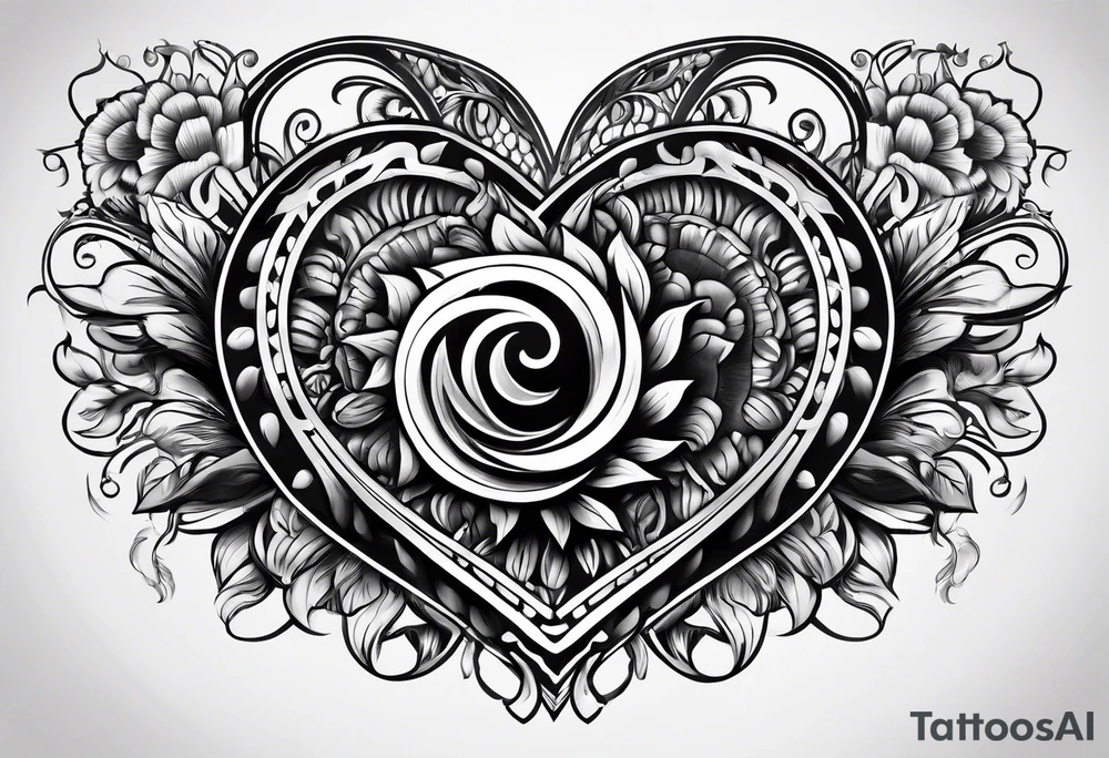 Buttcheeks farming a heart tattoo idea | TattoosAI