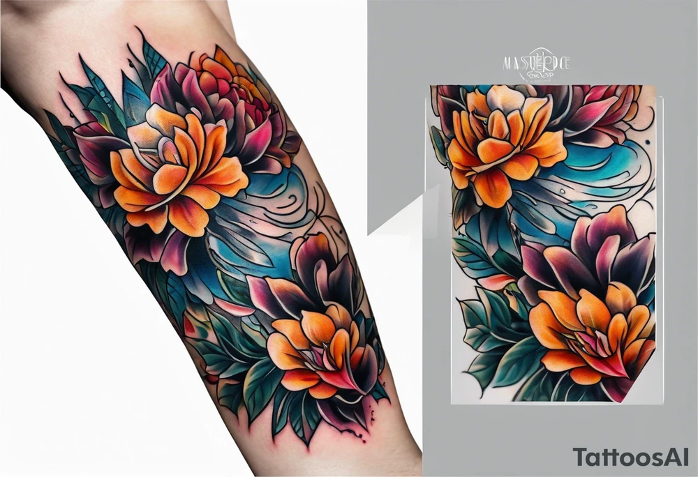 Extreme pain in elbow human tissue on arm tattoo idea | TattoosAI