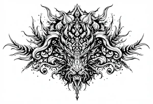 Mahoraga tattoo tattoo idea | TattoosAI