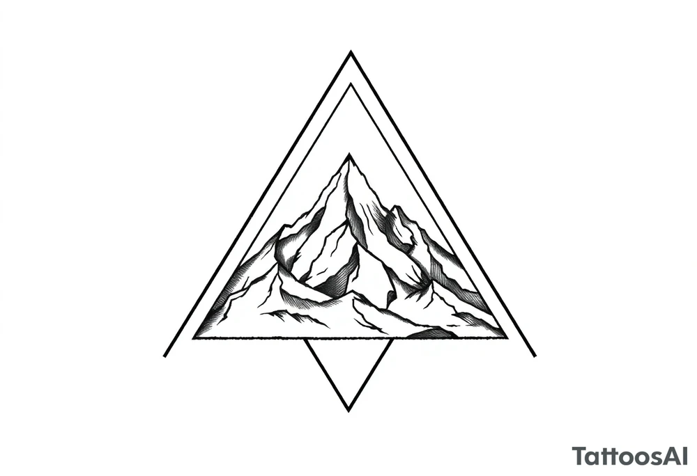 Triangle with mountain inside. There are 3 triangles tattoo idea ...
