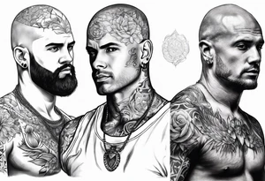 Tattoo artist without hair man tattoo idea | TattoosAI