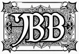 Fancy old English letters that say 1992 tattoo idea | TattoosAI