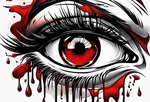 Blood crying eye tattoo design tattoo idea | TattoosAI