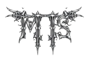 Mechanical style with the letters MTS tattoo idea | TattoosAI