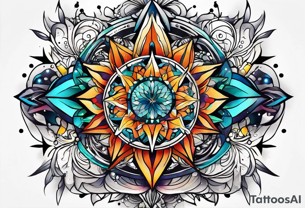 Supernova tattoo idea | TattoosAI