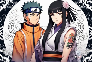 Hinata and hanabi from Naruto tattoo idea | TattoosAI