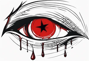 Alucard's bleeding tear tattoo in Hellsing tattoo idea | TattoosAI