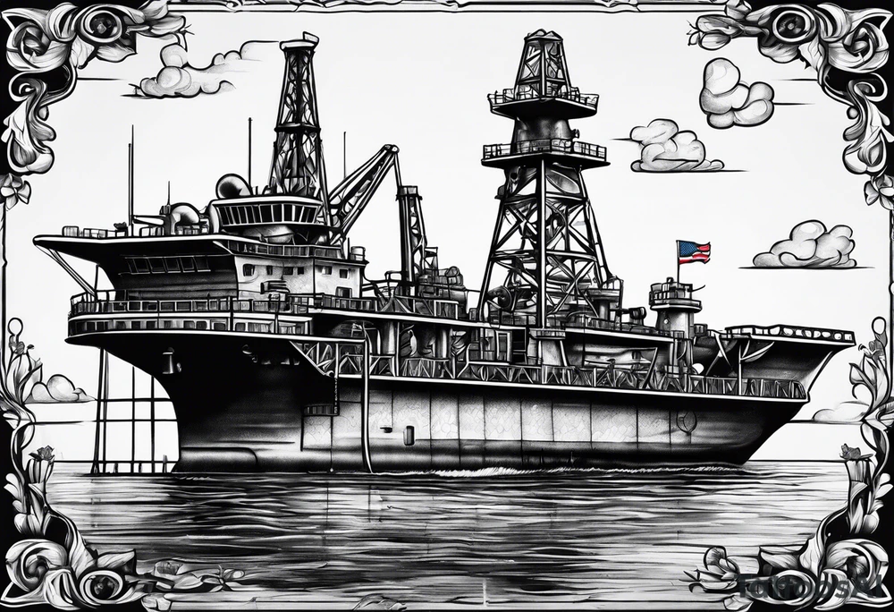 Texas, oil rig, clover tattoo idea | TattoosAI